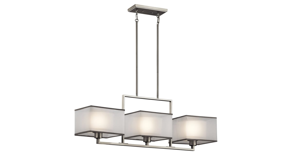 Kichler 43437NI Kailey 3-Light 36" Wide Linear Chandelier | Build.com