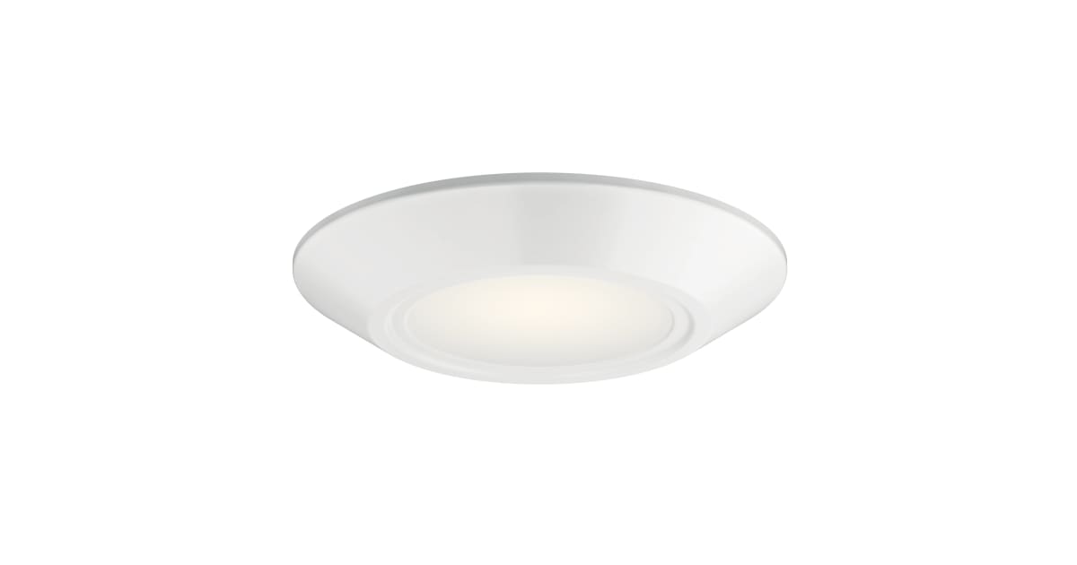Kichler 43873WHLED30 Horizon III 6" Wide LED Flush Mount Bowl Ceiling ...