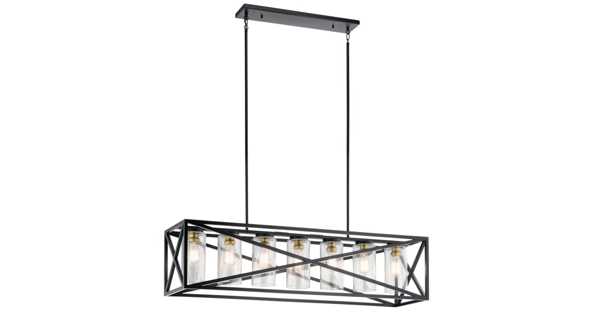 Kichler 44082BK Moorgate 7 Light 48" Wide Linear Chandelier | Ferguson Home