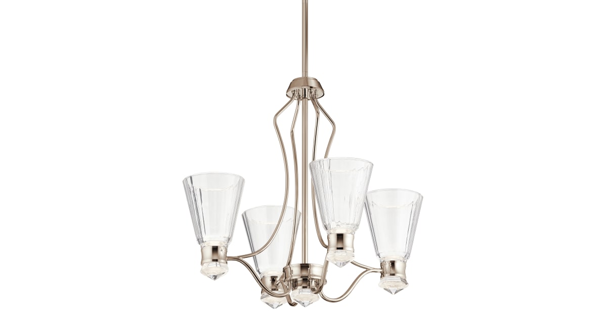 Kichler 44353PNLED Kayva 9 Light 20" Wide LED Chandelier | Ferguson Home