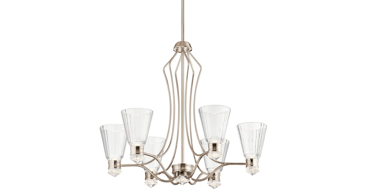 Kichler 44354PNLED Kayva 13 Light 28" Wide LED Chandelier | Ferguson Home