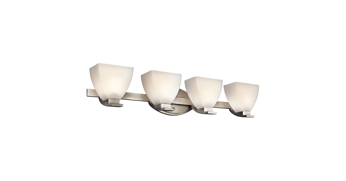 Kichler 45116NI Claro 33" Wide 4-Bulb Bathroom Lighting Fixture ...