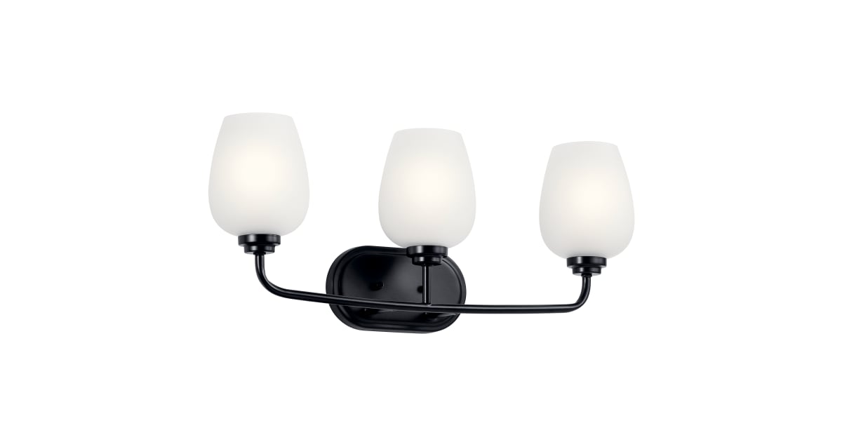 Kichler 45129BK Valserrano 3 Light 24" Wide Bathroom Vanity Light ...