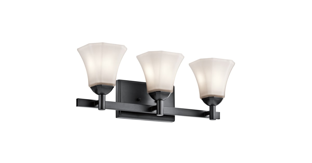 Kichler 45733BK Serena 3 Light Bathroom Vanity Light | Ferguson Home