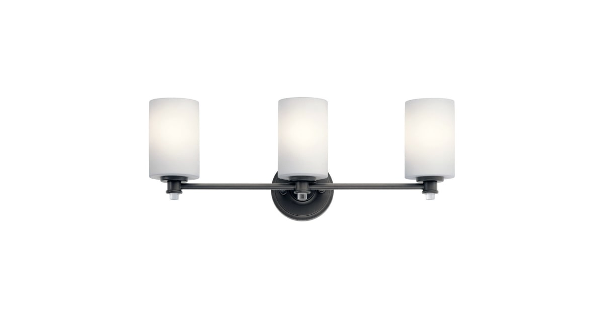 Kichler 45923OZL18 Joelson 3 Light 24" Wide LED Bathroom Vanity Light ...
