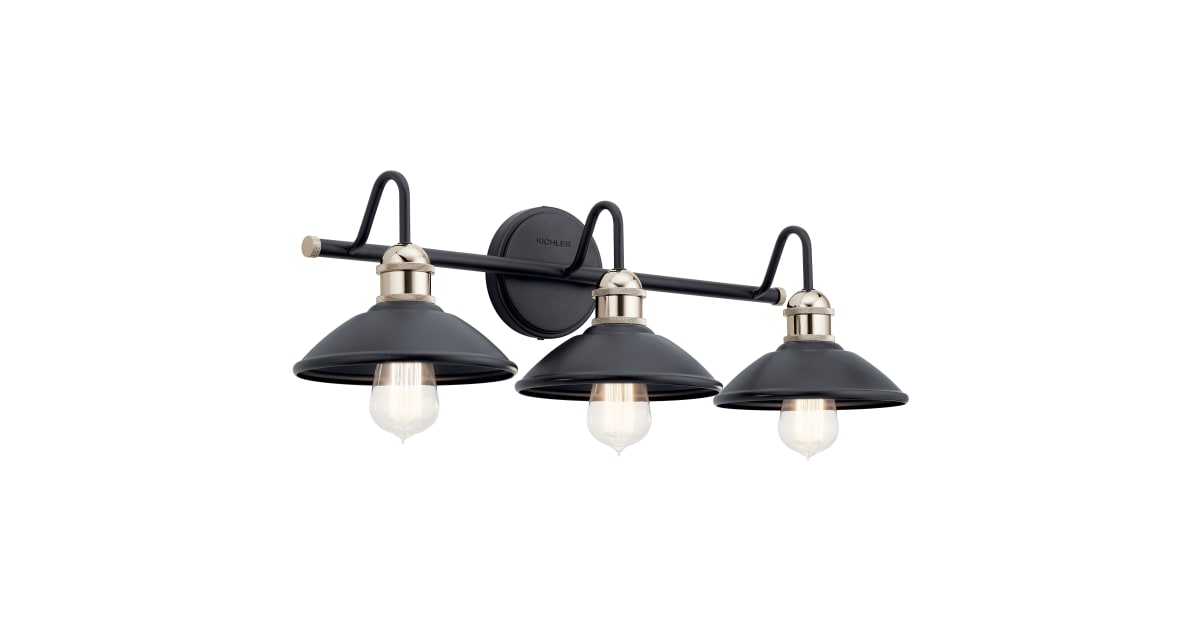 Kichler 45945BK Clyde 3 Light 27" Wide Bathroom Vanity Light | Ferguson ...