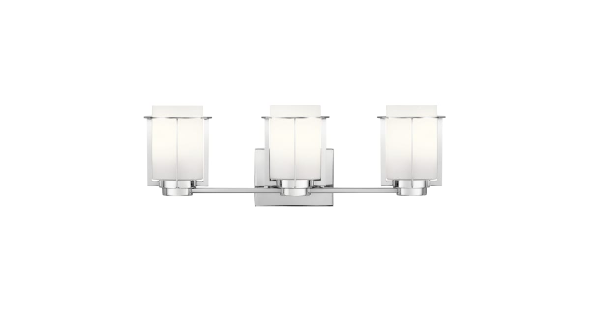 Kichler 45948CH Chagrin 3 Light 23-1/2" Wide Bathroom Vanity Light ...