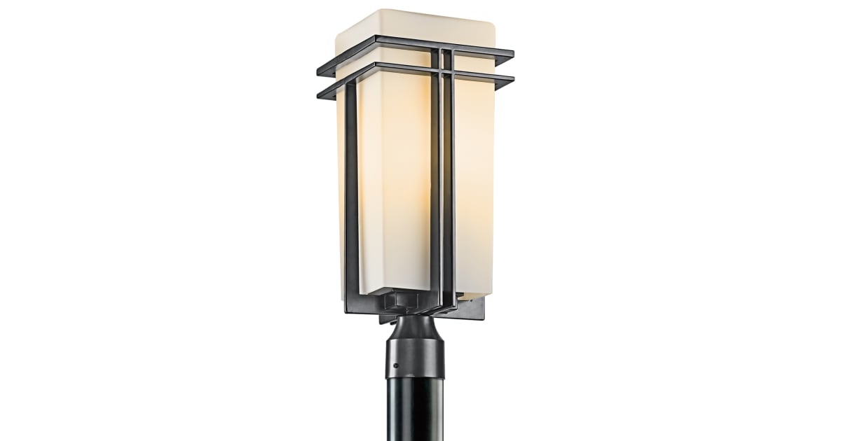 Kichler 49207BK Tremillo Single Light 20" Wide Outdoor Post Light with ...