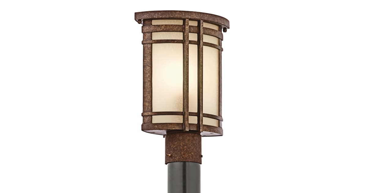 Kichler 49321AGZ 1 Light Outdoor Post Light from the Crosett Collection ...