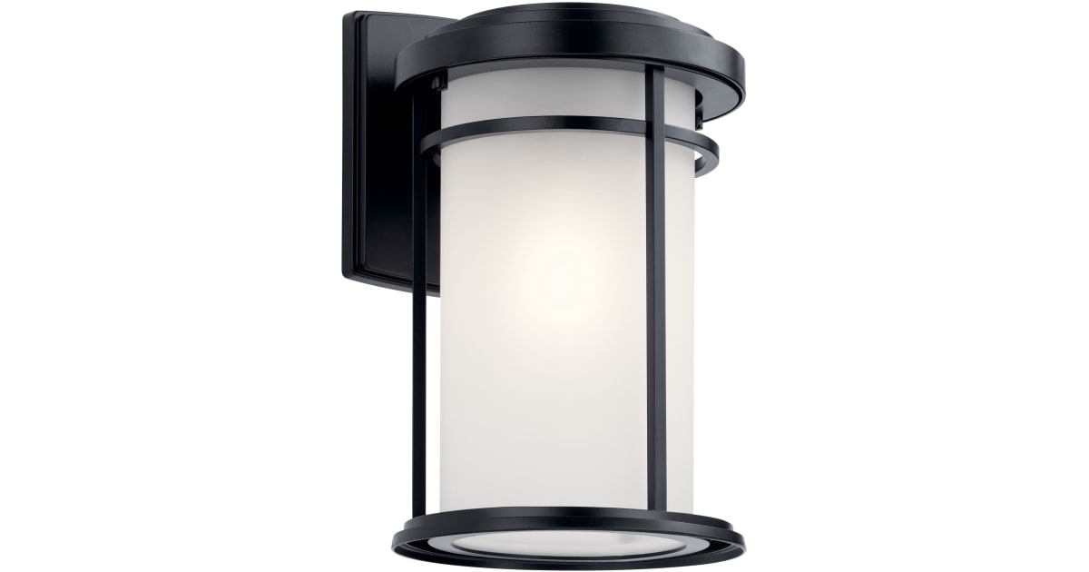 Kichler 49687BKL18 Toman Single Light 14" Tall LED Outdoor Wall Sconce ...
