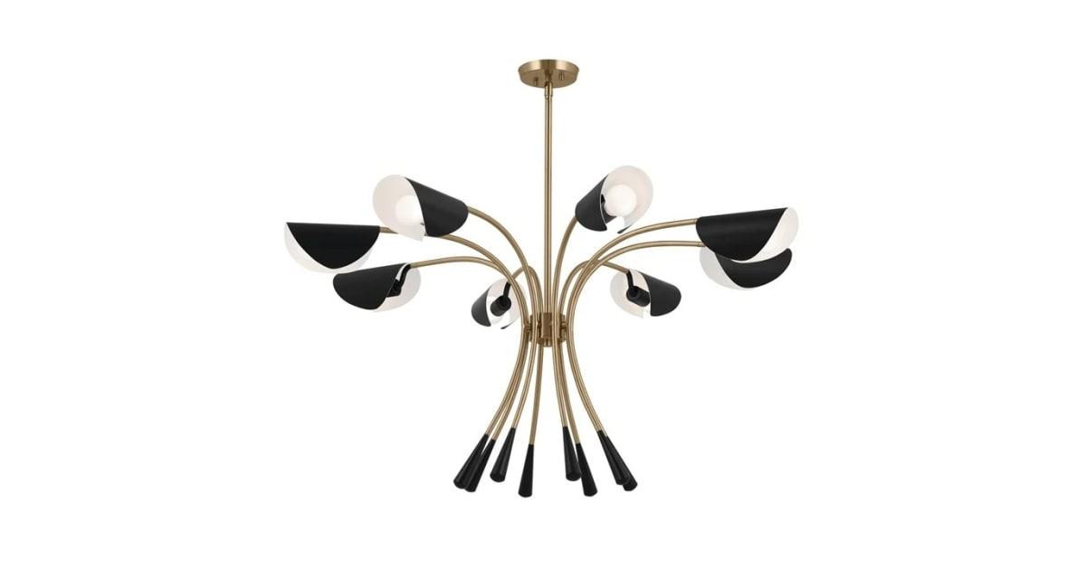 Kichler 52560CPZBK Arcus 8 Light 46" Wide Chandelier | Ferguson Home
