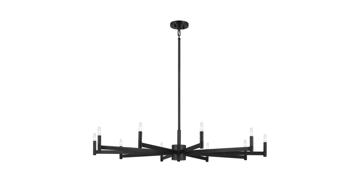 Kichler 52613BK Erzo 10 Light 48" Wide Candle Style Chandelier ...