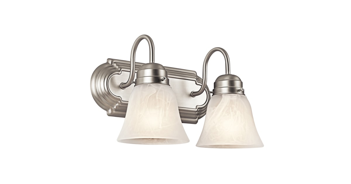 Kichler 5336NI 2 Light 12" Wide Vanity Light Bathroom Fixture ...