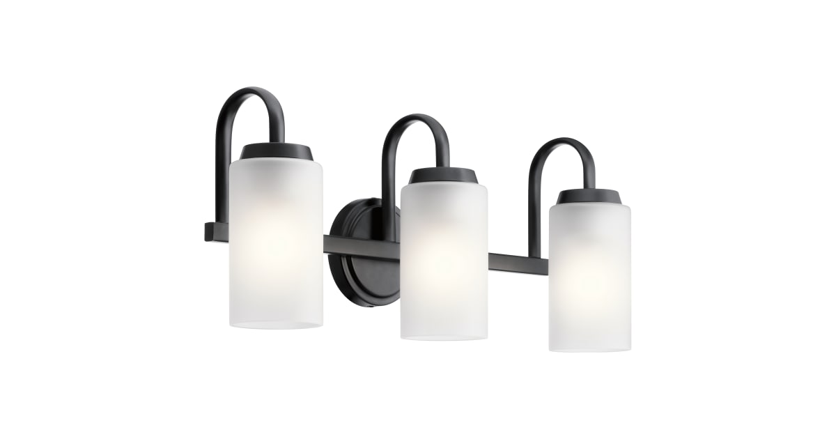 Kichler 55087BK Kennewick 3 Light 23" Wide Bathroom Vanity Light ...