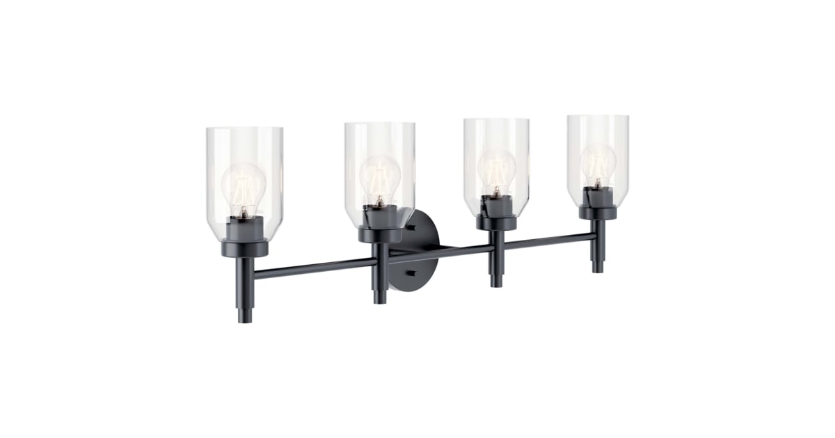 Kichler 55186BK Madden 4 Light 34" Wide Vanity Light | Ferguson Home