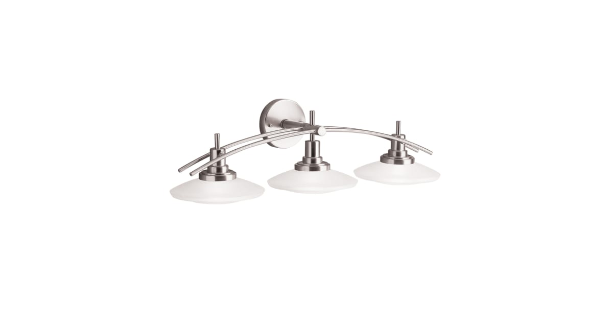 Kichler 6463NI Structures 3 Light 30" Wide Vanity Light Bathroom ...