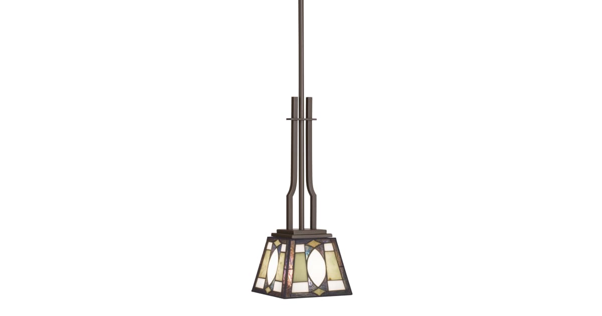 Kichler 65321 Denman Single-Bulb Indoor Pendant with Pyramid-Shaped ...