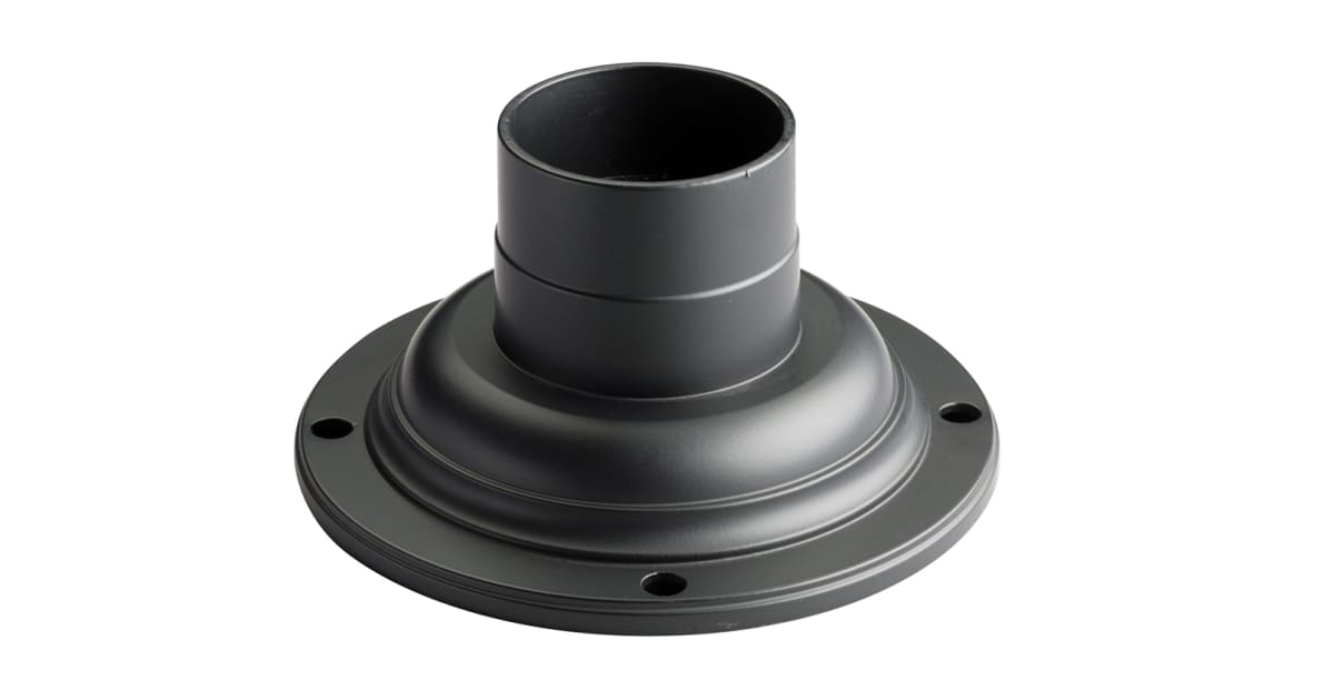 Kichler 9530BK 7 Inch Round Decorative Post Base Cover for Outdoor Post ...
