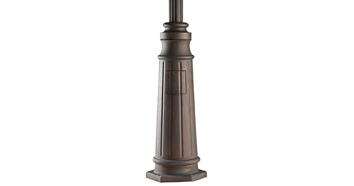 Kichler 9542BK 96" Cast Aluminum Post with Concrete Hardware | Ferguson ...