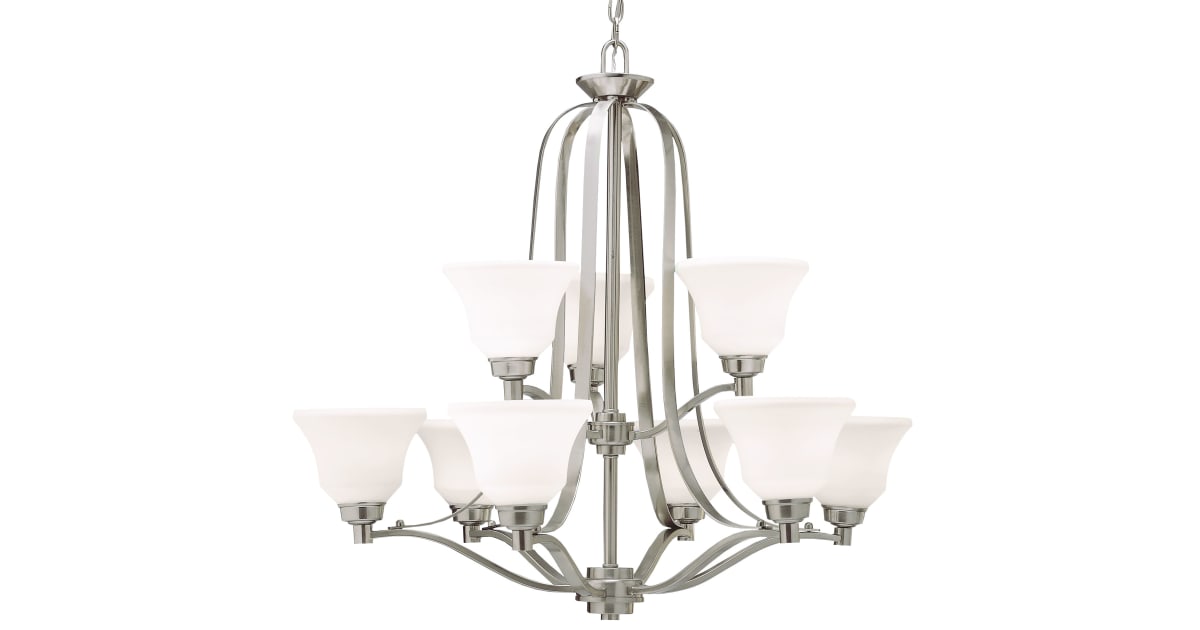 Kichler 1784NIL18 Langford 9 Light 33" Wide LED Chandelier with Satin ...
