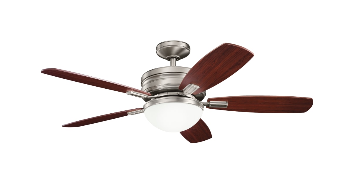 Kichler 300238AP Carlson 52" Indoor Ceiling Fan with LED Light Kit and ...