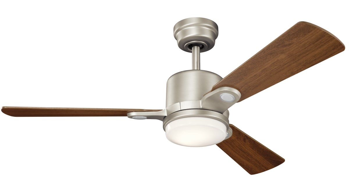 Kichler 300304NI Celino 48" 3 Blade Ceiling Fan with Blades, LED Light ...