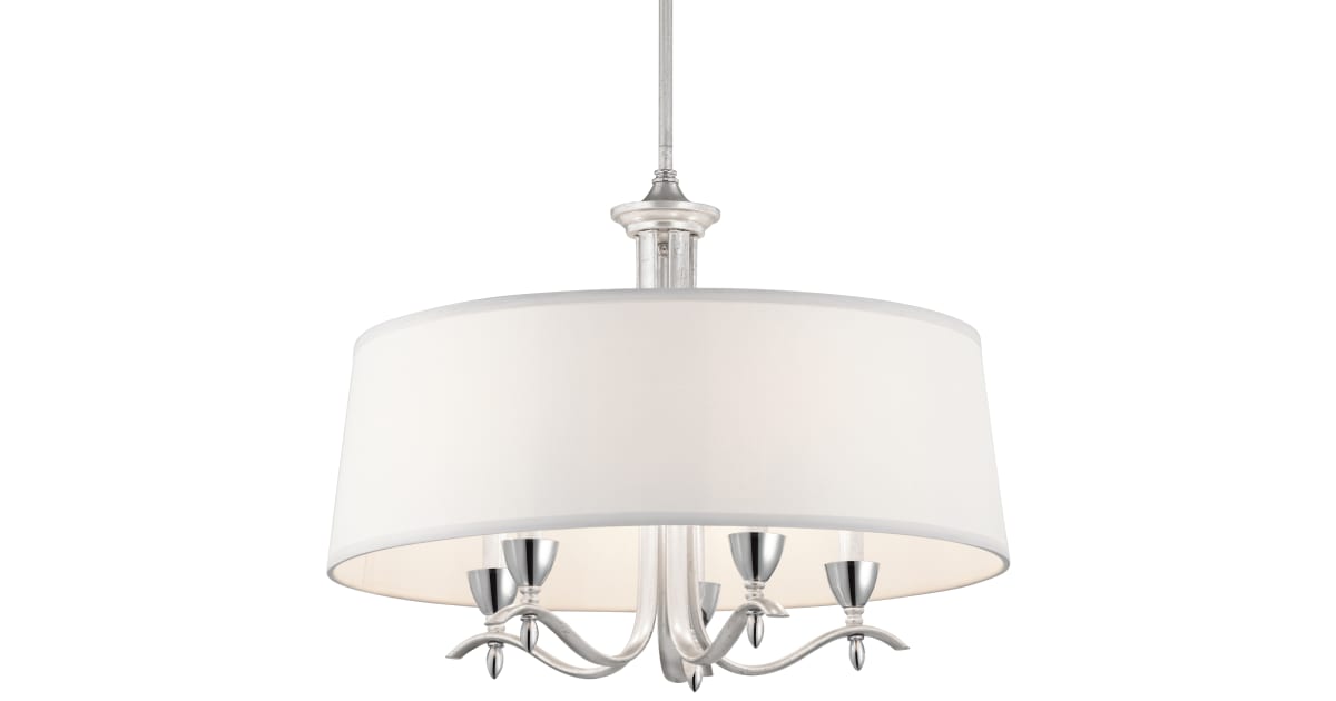 Kichler 43837SIL Cordova 24" Wide 5 Light Drum Chandelier | Build.com