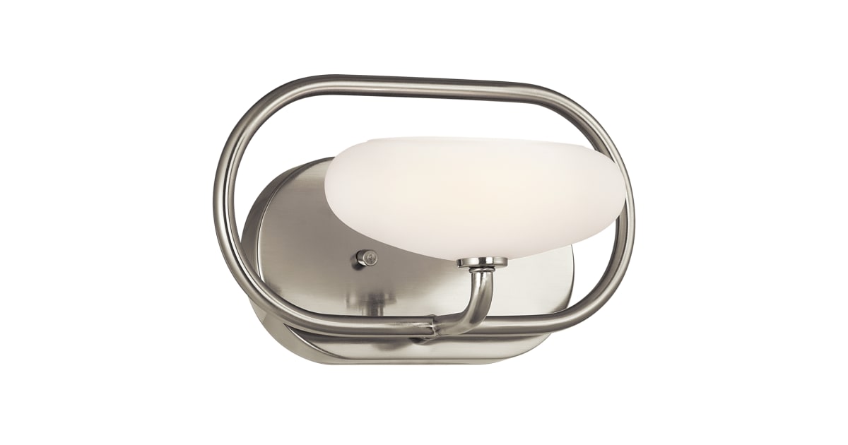 Kichler 45246NI Modern 1 Light Up Lighting Wall Sconce with Oval Cased ...