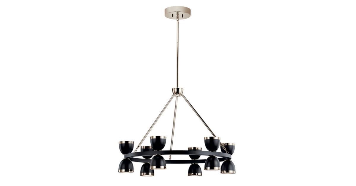 Kichler 52418BKLED Baland 12 Light 31" Wide LED Ring Chandelier ...