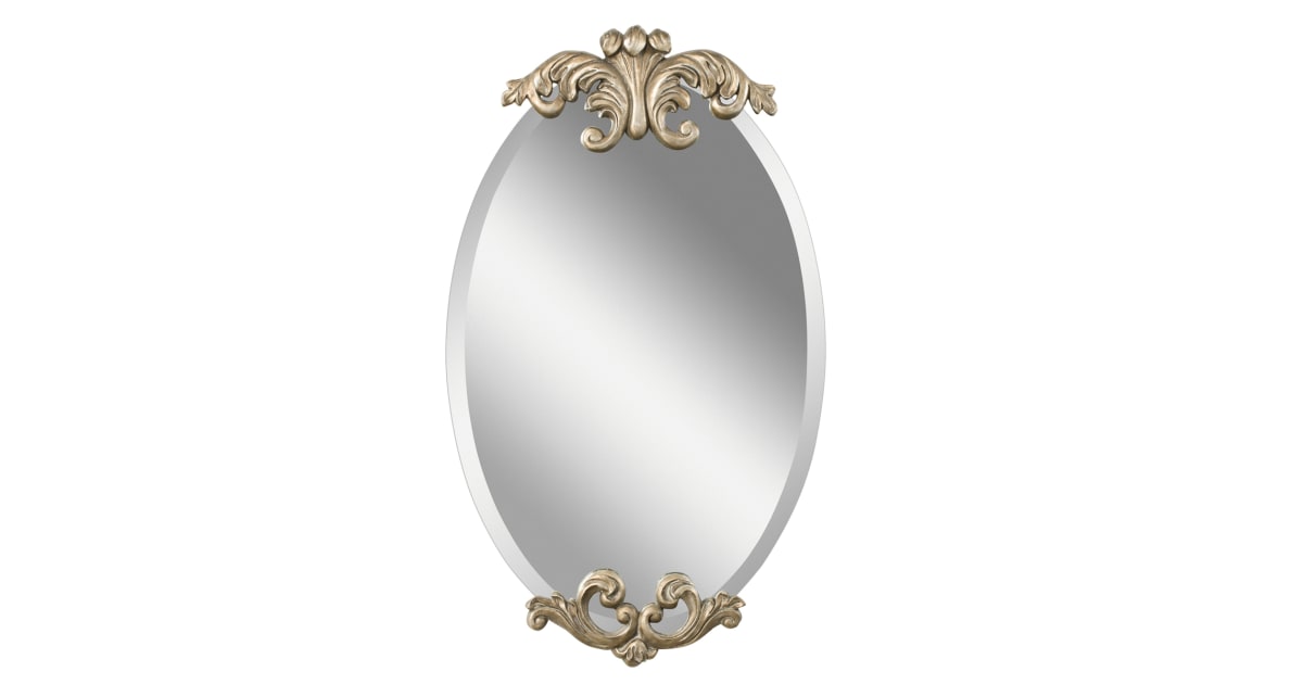 Kichler 78147 36" Oval Wall Mirror with Flourished Frame from the Laura ...