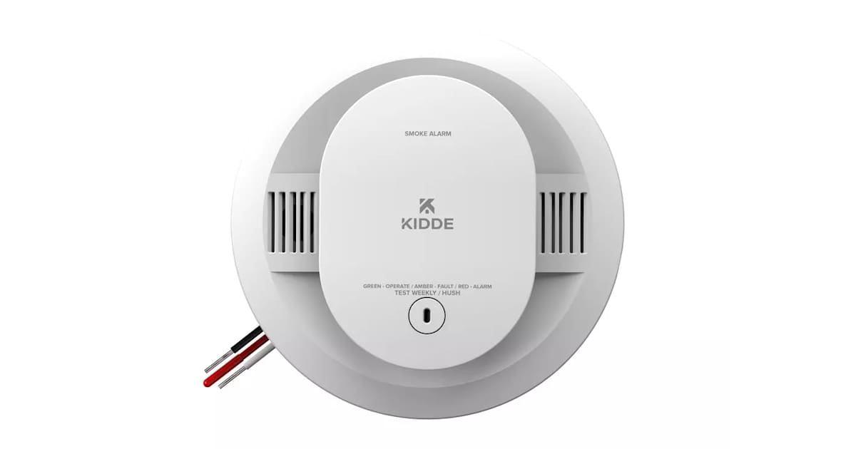 Kidde 21033081 Firex Hard-Wired Firex Smoke Alarm with AA Backup ...