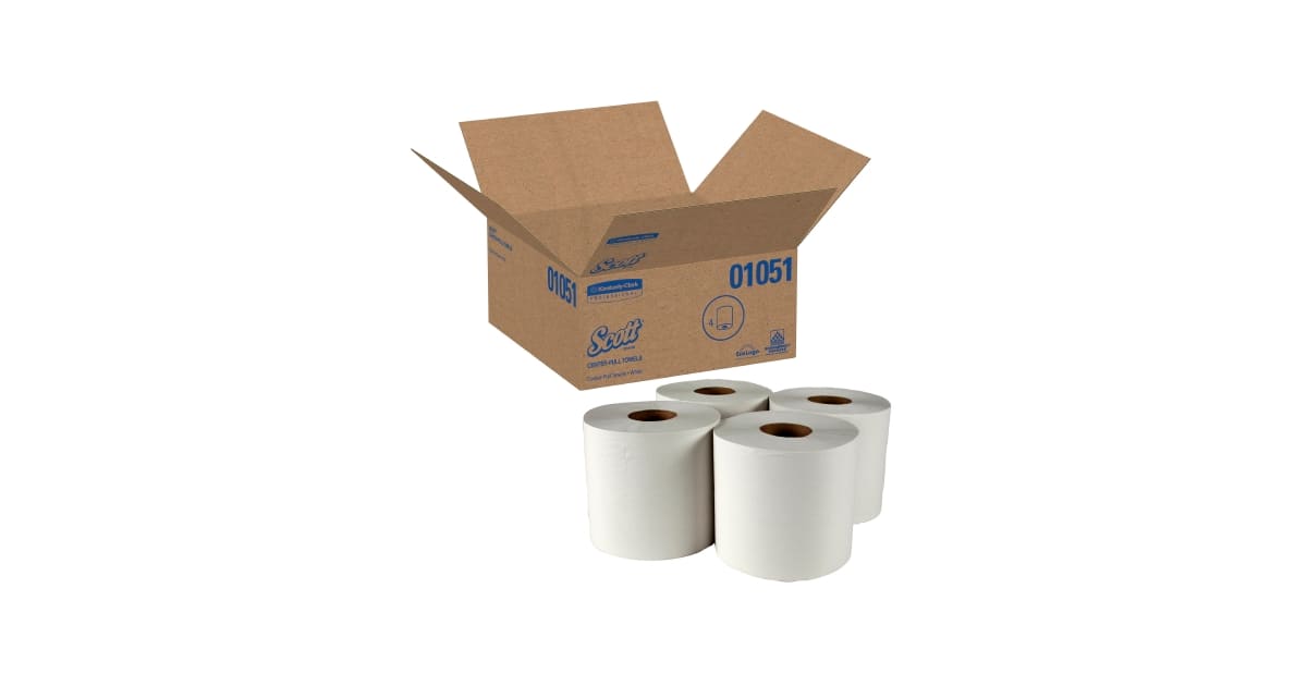 Kimberly-Clark 01051 SCOTT Center-Pull Paper Roll Towels 8" x 15" White ...