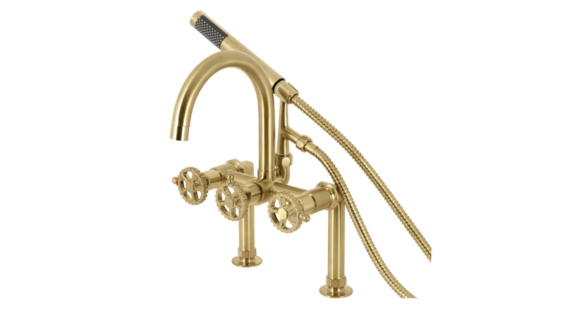 Kingston Brass AE8107CG Fuller Deck Mounted Tub Filler with Built-In ...
