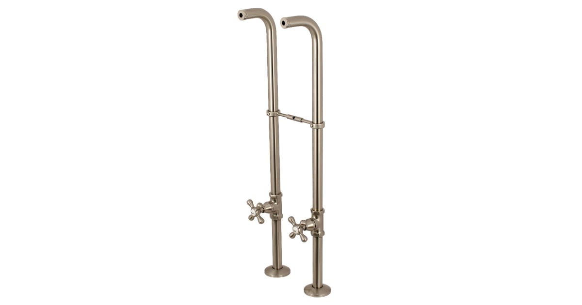 Kingston Brass CC266S8AX Rigid Freestanding Tub Riser Supply Kit with ...
