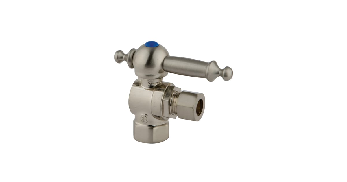 Kingston Brass CC33108TL Vintage Angle Stop with 3/8 Inch IPS, 3/8 Inch ...