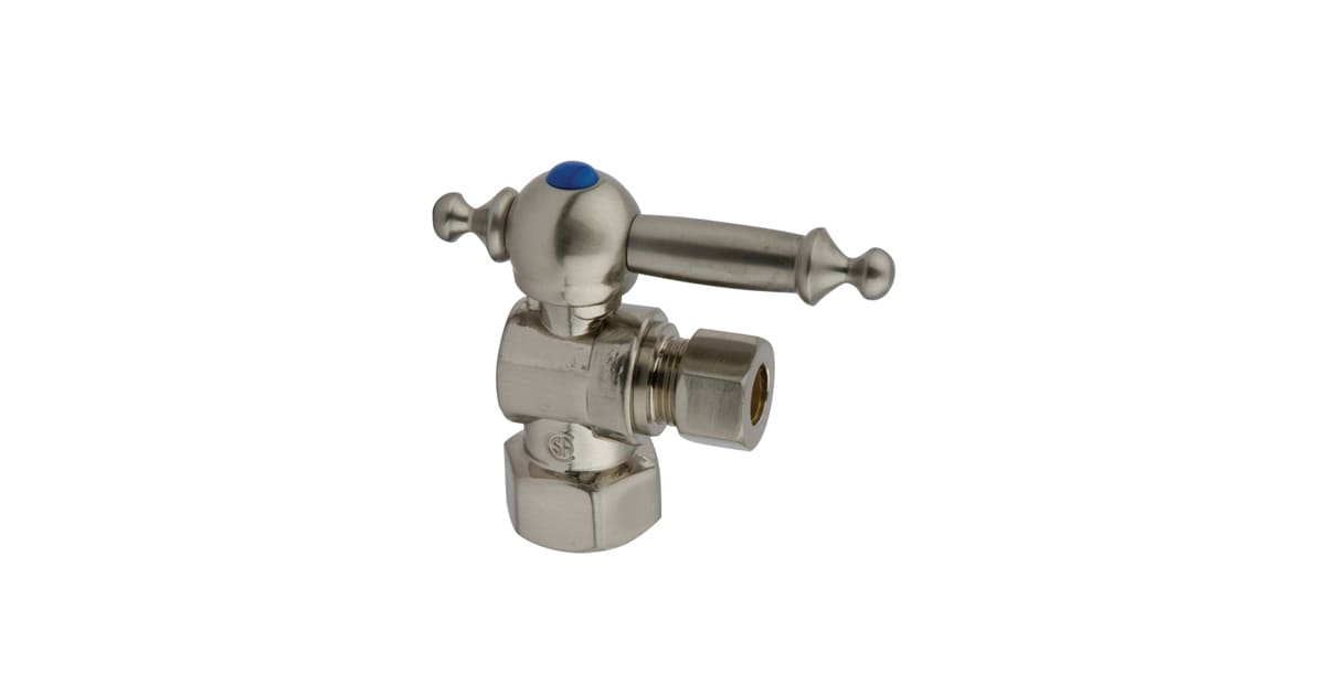 Kingston Brass CC43108TL Vintage Angle Stop with 3/8 Inch IPS, 3/8 Inch ...