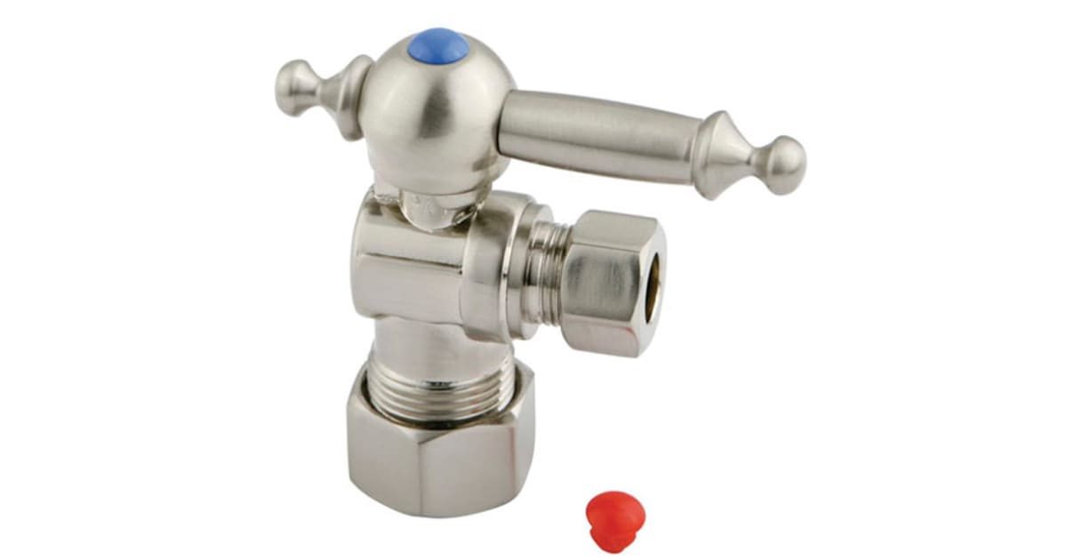 Kingston Brass CC53308TL Vintage Angle Stop with 5/8 Inch OD, 3/8 Inch ...