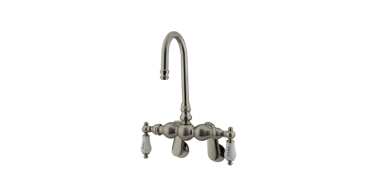 Kingston Brass CC85T8 Vintage Wall Mounted Clawfoot Tub Filler with ...