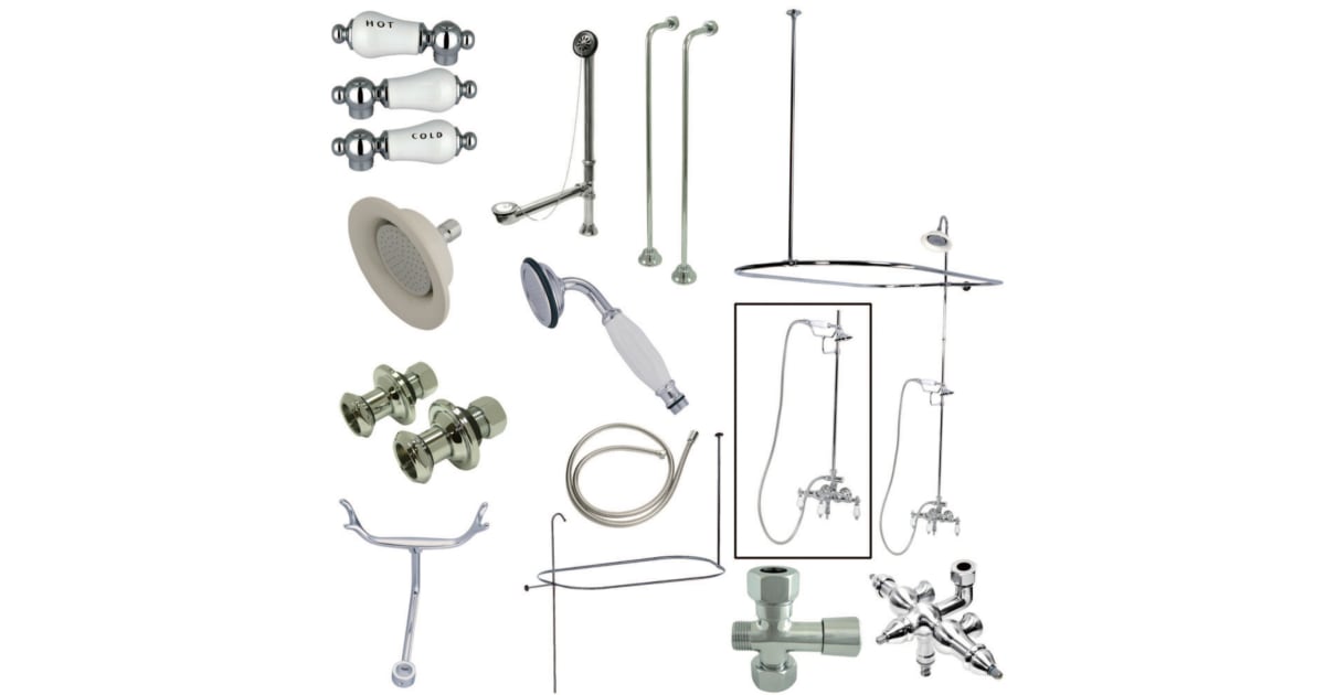 Kingston Brass CCK3141HCPL Vintage Pressure Balanced Shower System with ...