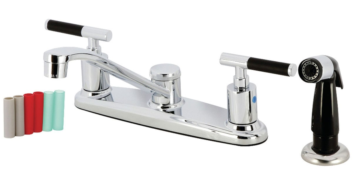 Kingston Brass FB112CKL Kaiser 1.8 GPM Standard Kitchen Faucet with ...
