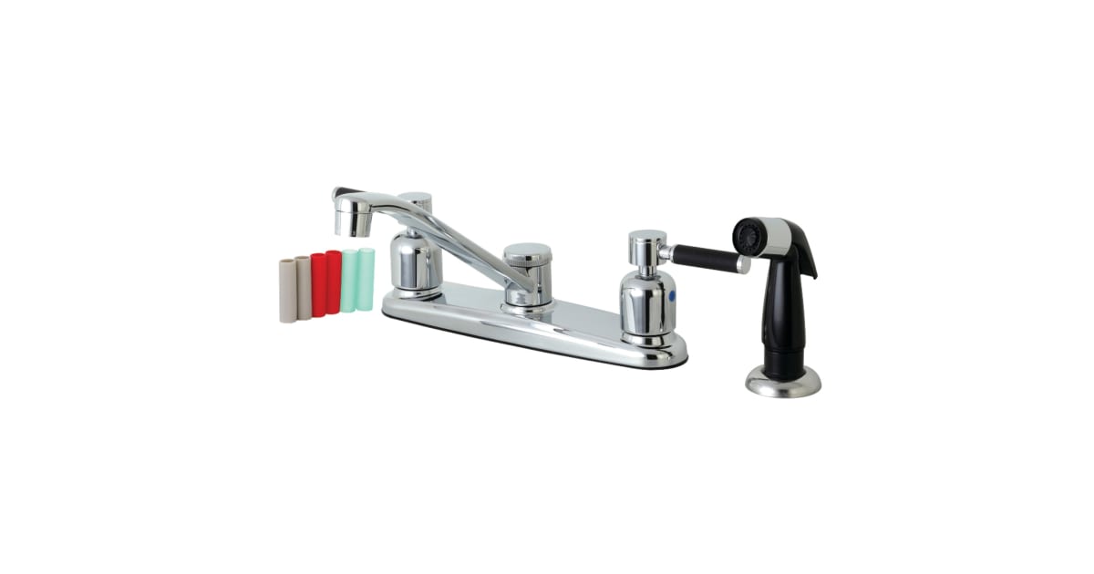Kingston Brass FB112DKL Kaiser 1.8 GPM Standard Kitchen Faucet ...
