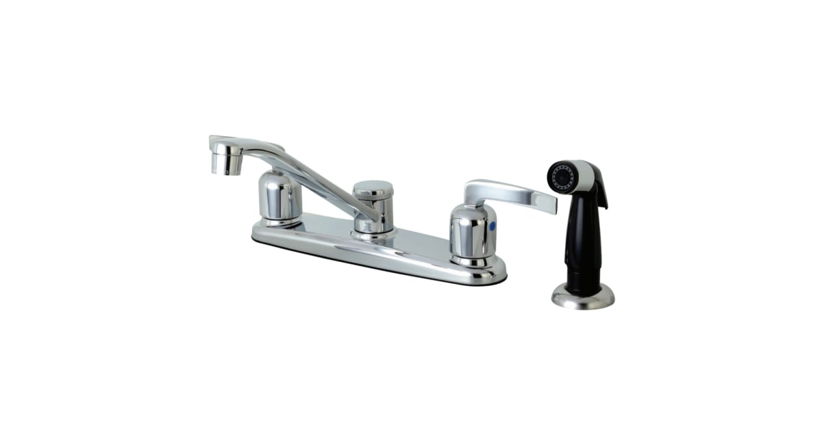 Kingston Brass FB112EFL Centurion 1.8 GPM Standard Kitchen Faucet ...