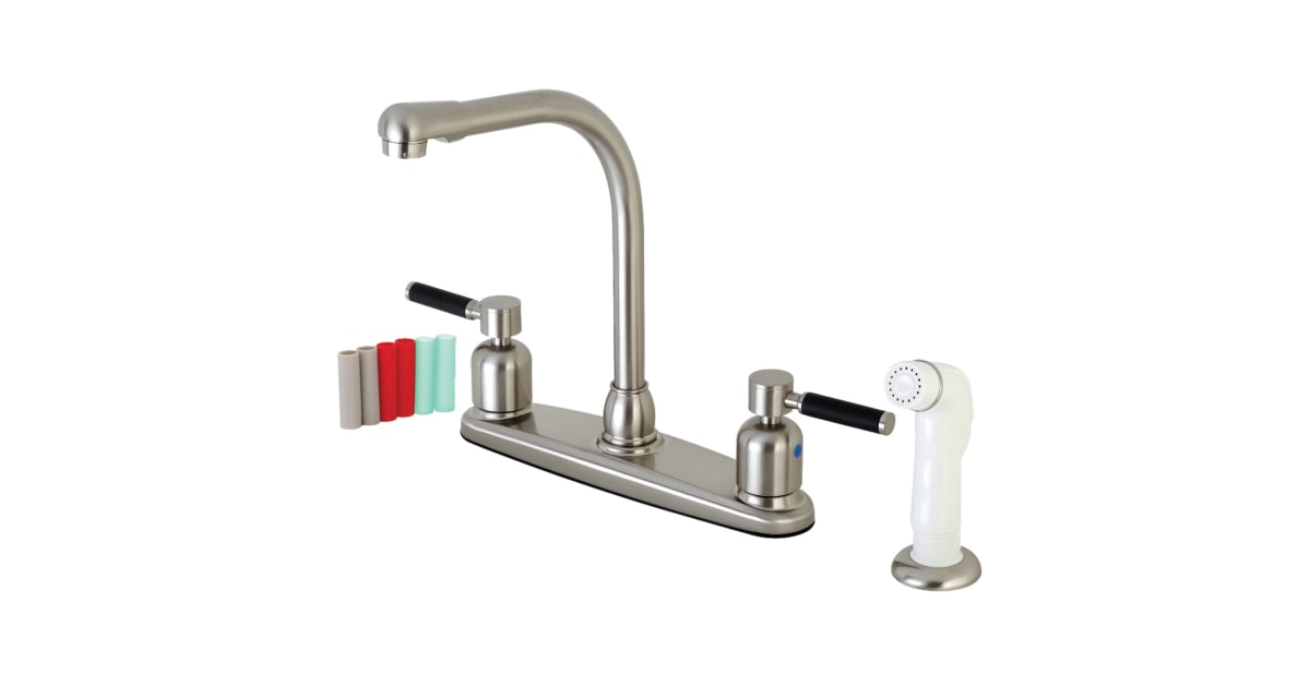 Kingston Brass FB718DKL Kaiser 1.8 GPM Standard Kitchen Faucet ...