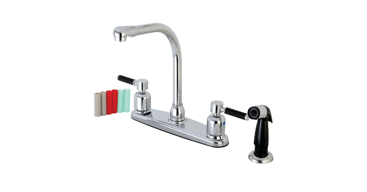 Kingston Brass FB751DKL Kaiser 1.8 GPM Standard Kitchen Faucet ...