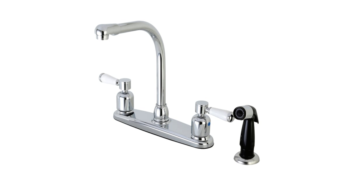 Kingston Brass FB751DPL Paris 1.8 GPM Standard Kitchen Faucet ...