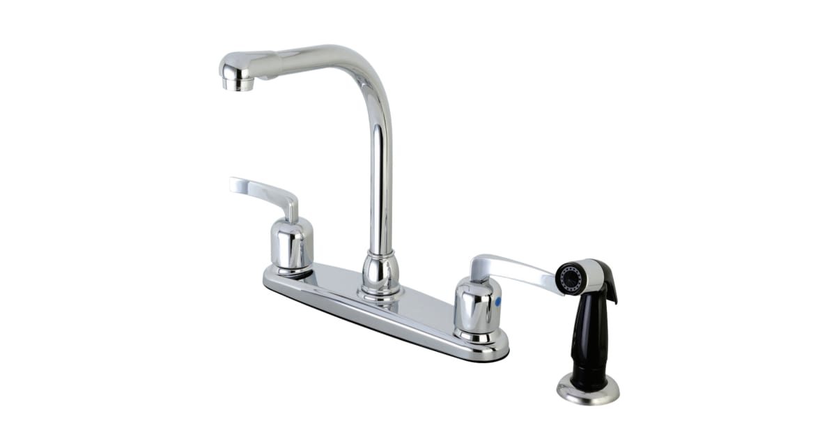 Kingston Brass FB751EFL Centurion 1.8 GPM Standard Kitchen Faucet ...