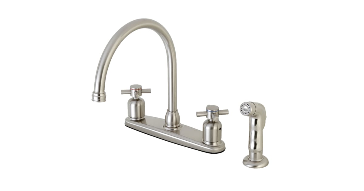 Kingston Brass FB798DXSP Concord 1.8 GPM Standard Kitchen Faucet ...