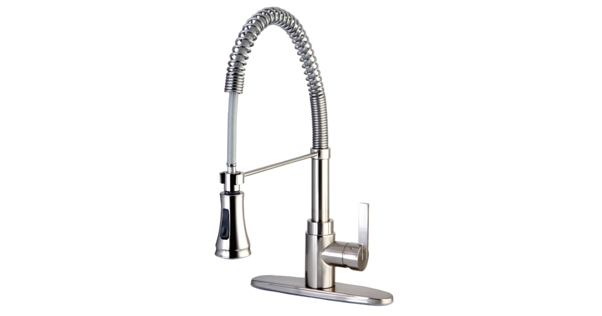 Kingston Brass GSY8878CTL Continental 1.8 GPM Single Hole Pre-Rinse ...
