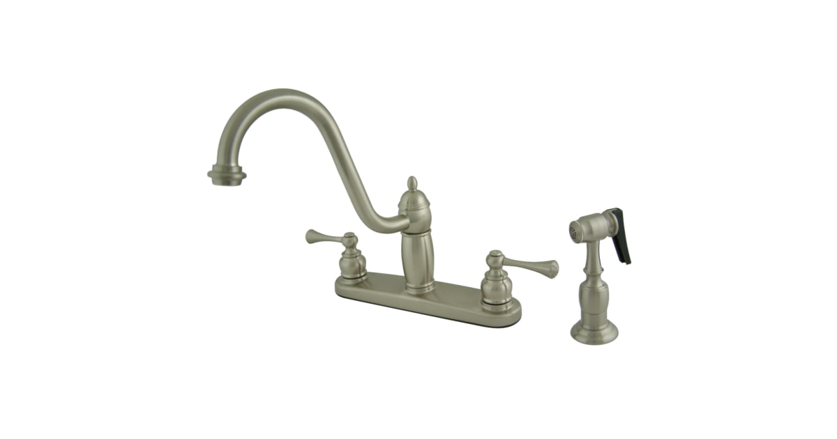 Kingston Brass KB1118BLBS Heritage 1.8 GPM Standard Kitchen Faucet ...