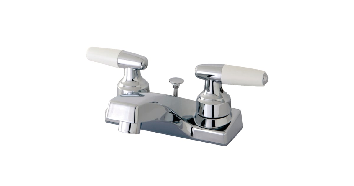 Kingston Brass KB201B 1.2 GPM Centerset Bathroom Faucet with Pop-Up ...